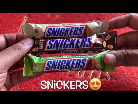 Snickers | Kesar Pista & Almonds | Peanuts Bar | Chocolate Bar | Asmr ...
