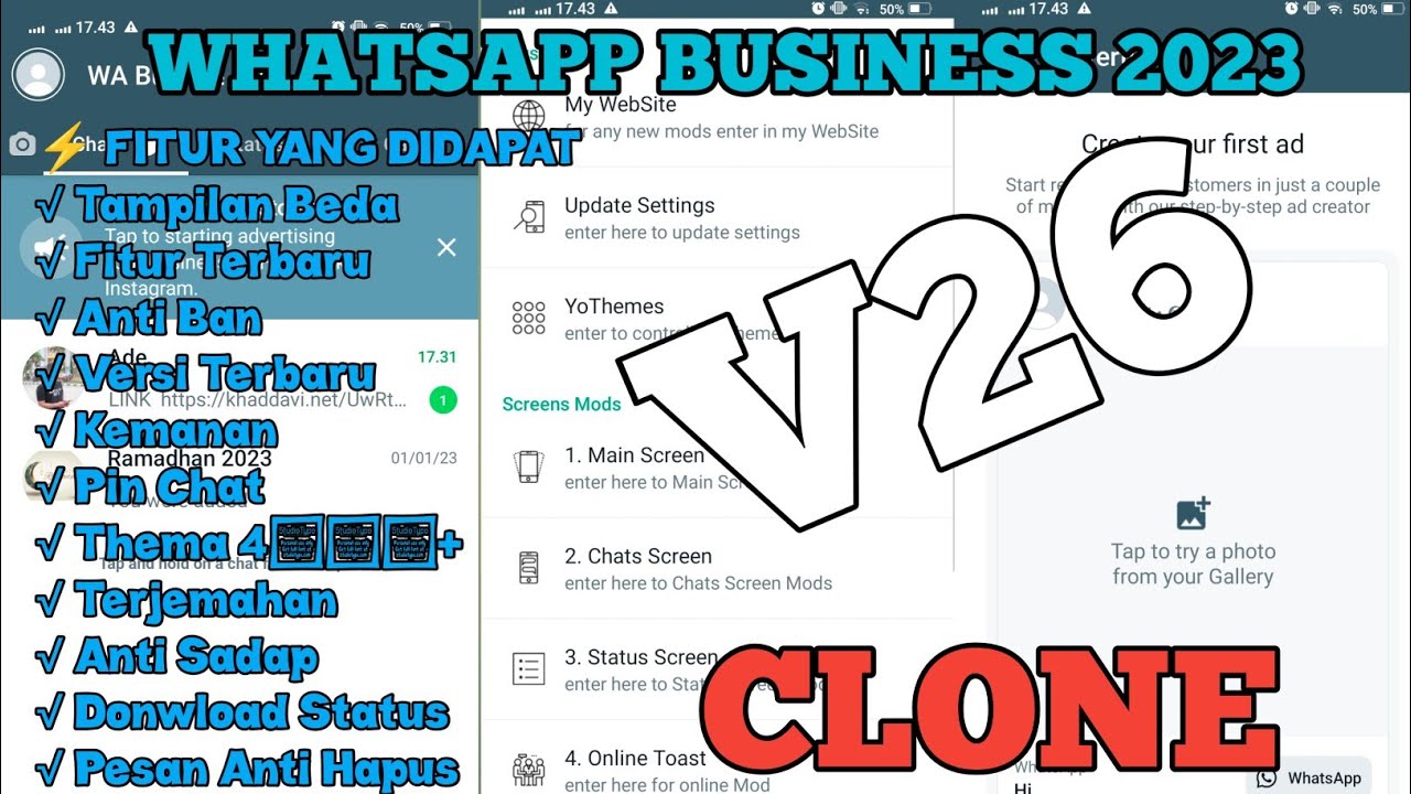 UPDATE || WHATSAPP BUSINESS TERBARU 2023 | WA BUSINESS | WHATSAPP GB ...