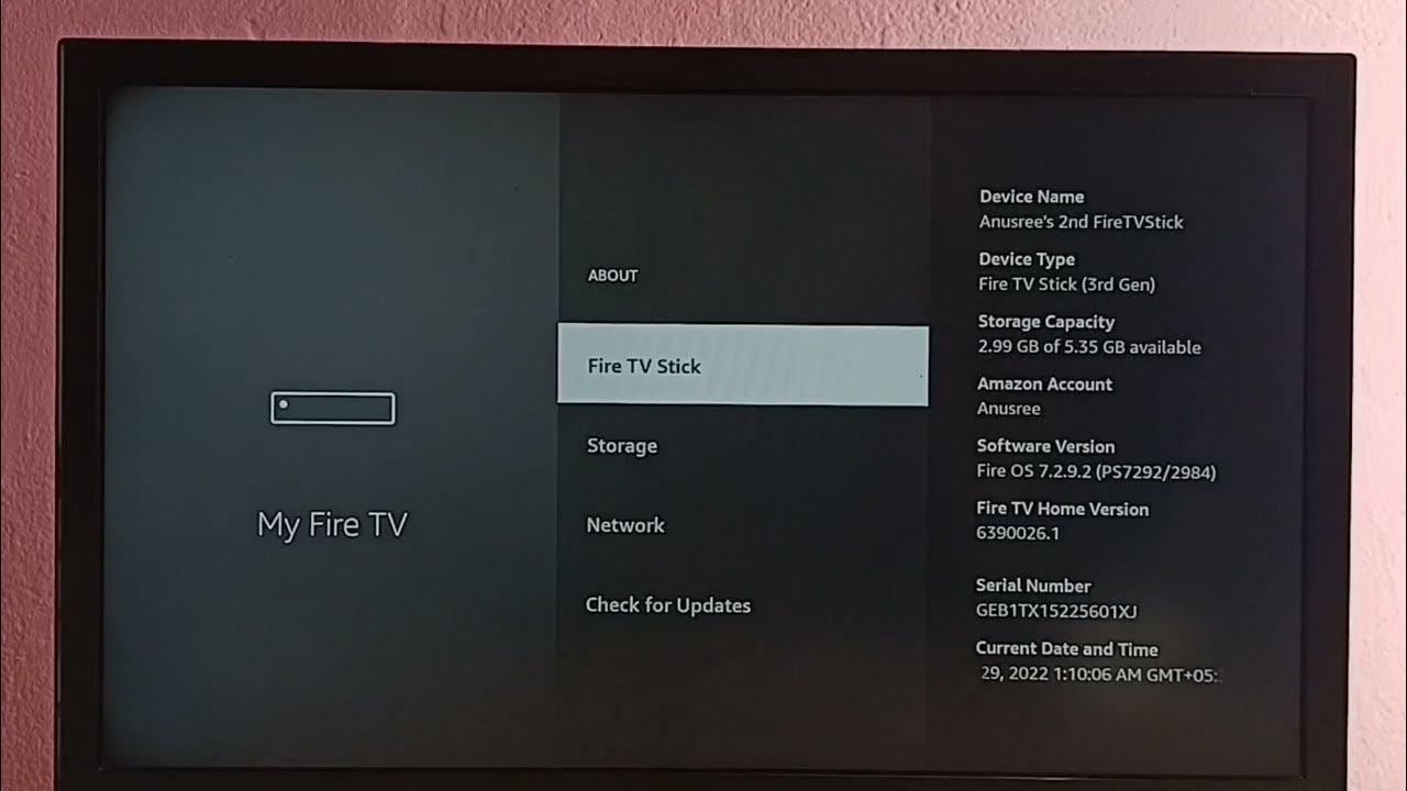 Amazon Fire TV Stick Plus : How to Find IP Address and MAC Address - YouTube