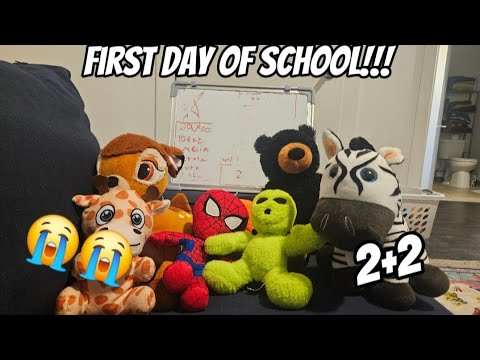 the first day of school! (plush story) - YouTube