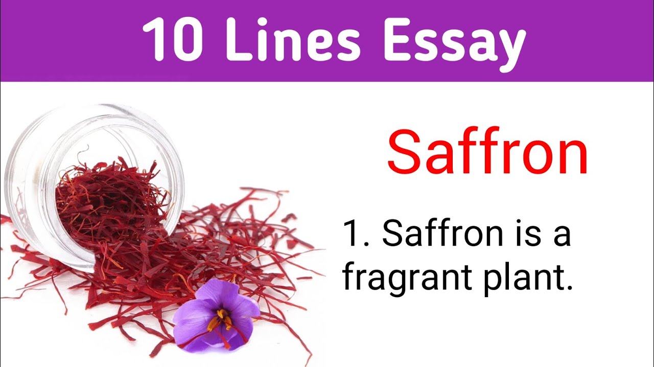10 Lines on Saffron | 10 Lines on Saffron in English | 10 Lines on ...