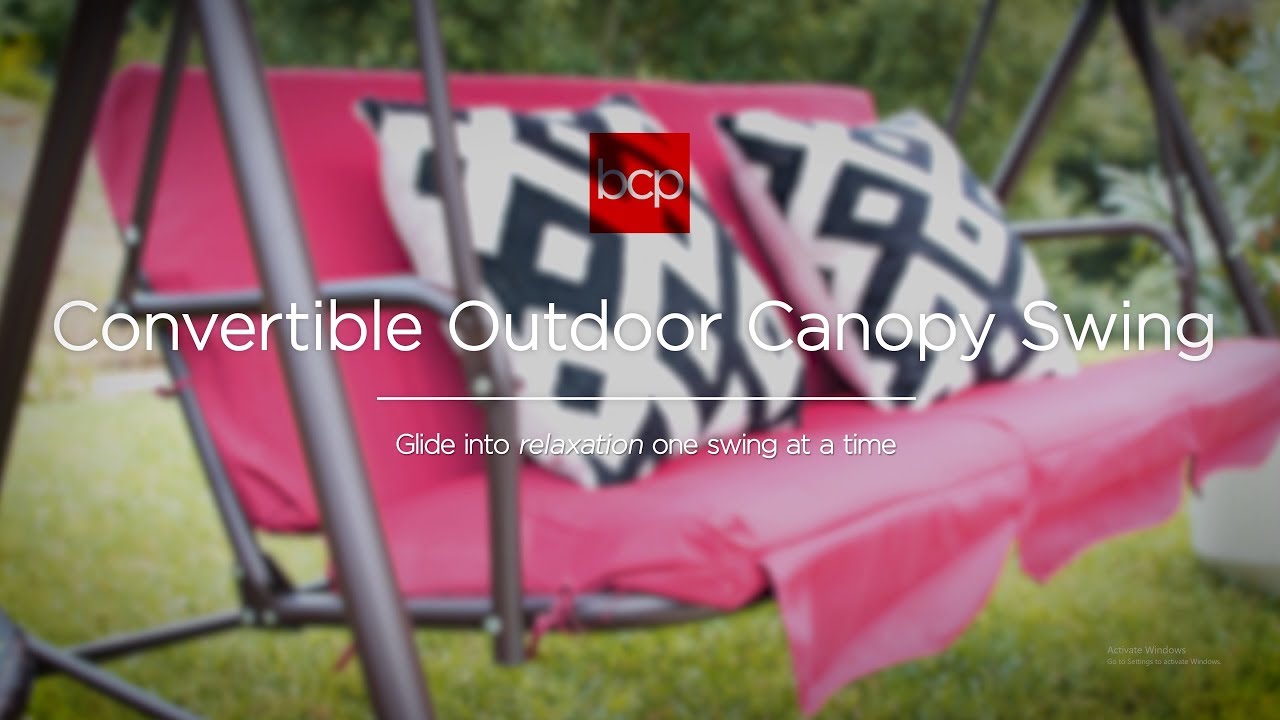 Patio Swings With Canopy Outsunny 2-Seat Patio Swing Chair, Outdoor ...