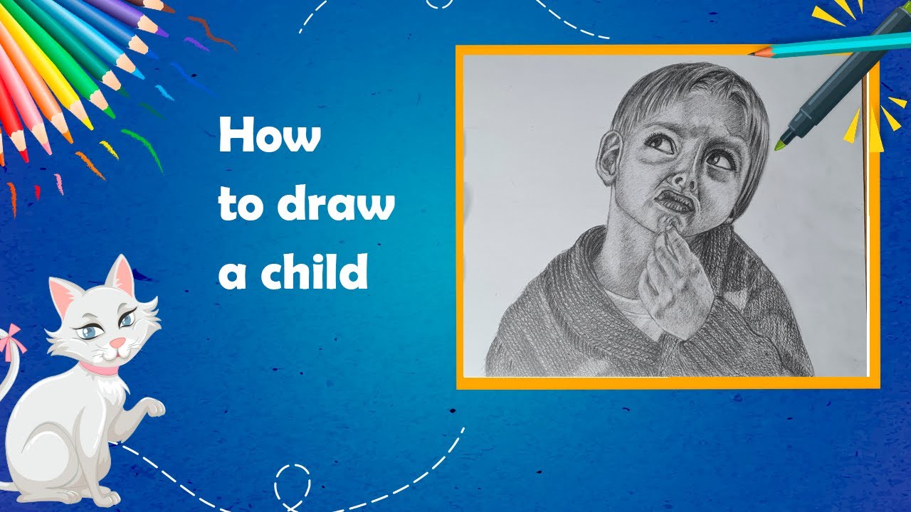 How to draw a child - YouTube