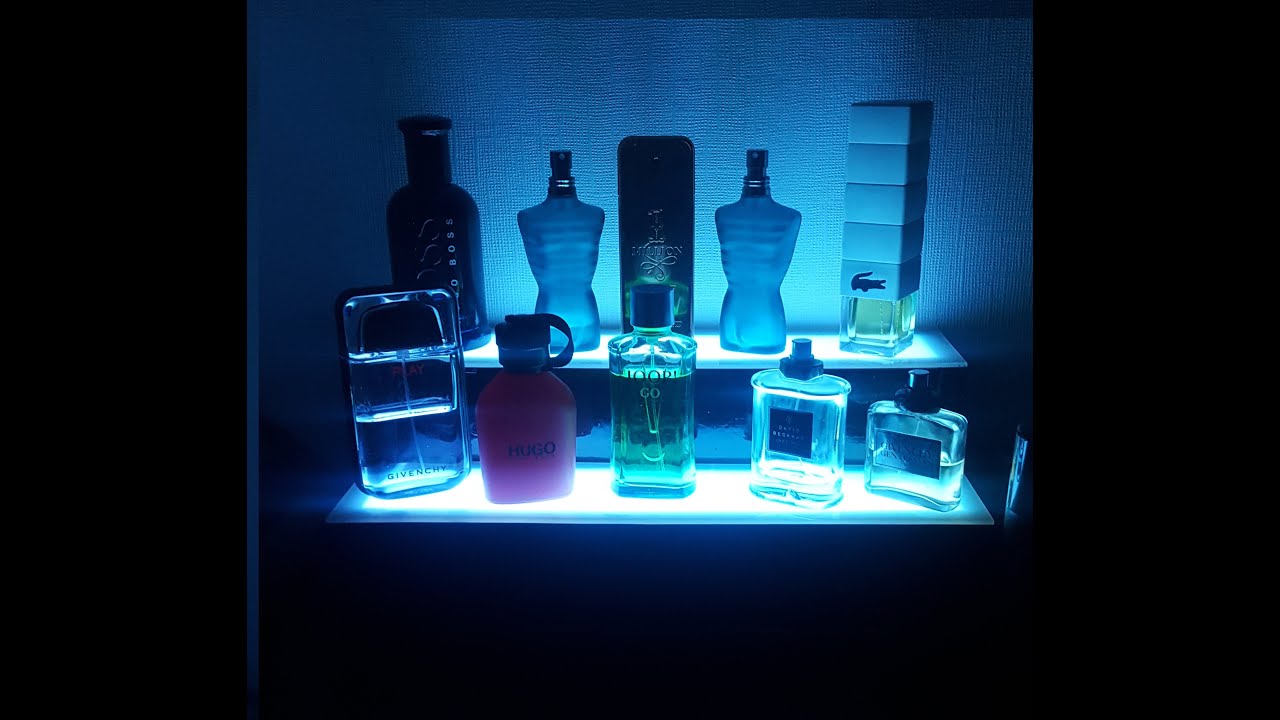 DIY LED Display Shelf. Colour changing. Storage shelf - YouTube