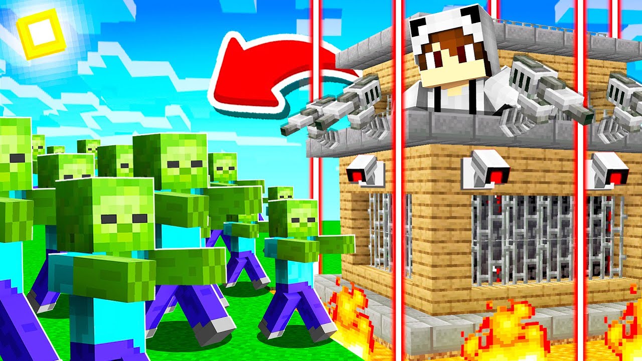 1000 Zombies Vs Best Defence Base in Minecraft! - YouTube