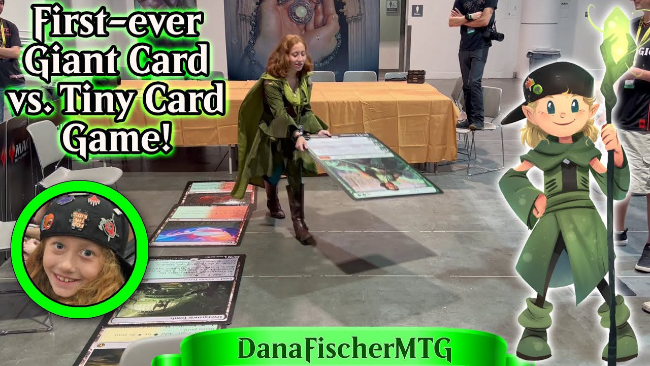Magic MTG: First-ever Giant Card vs. Tiny Card Game! - YouTube