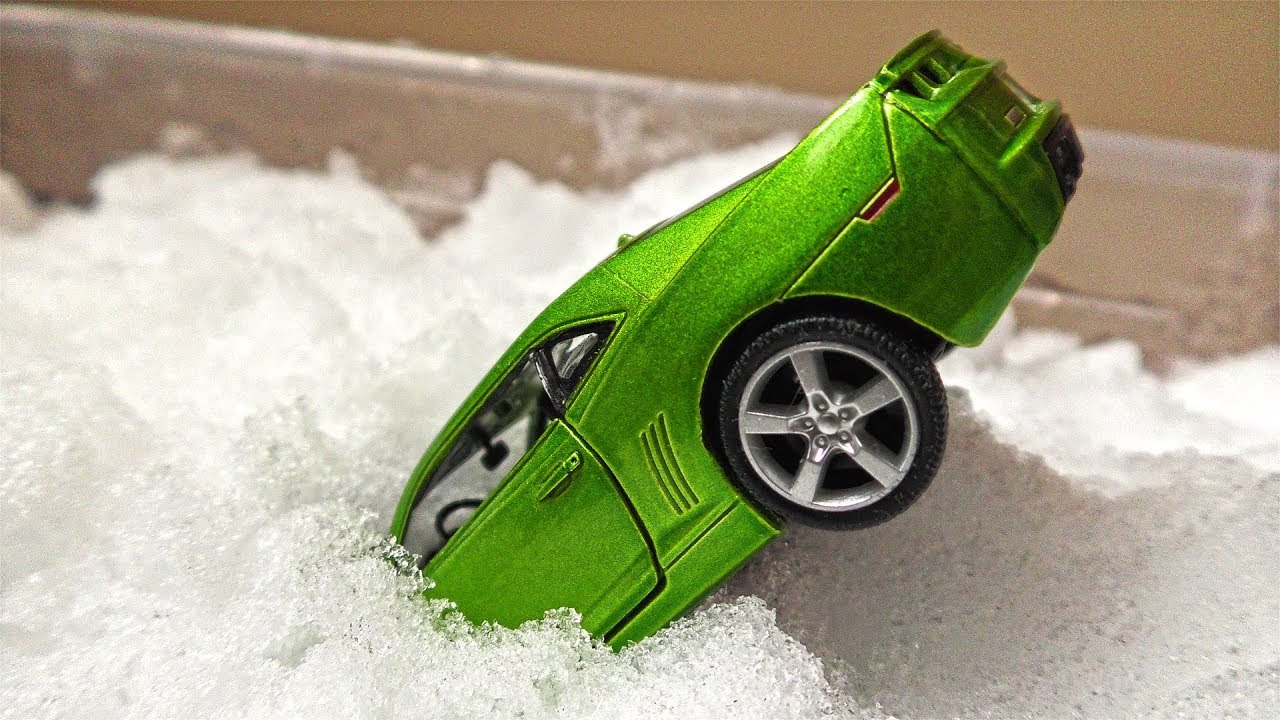 Box Full of Toy Cars Covered with Snow - YouTube