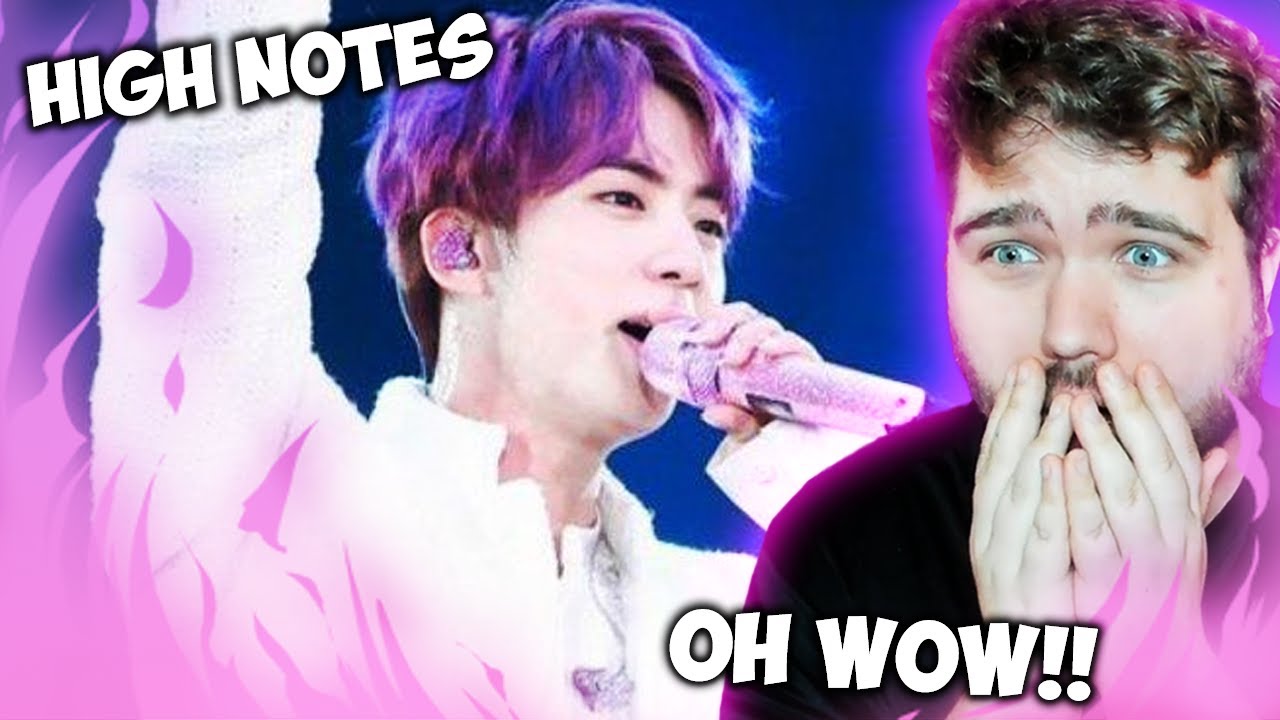 THE POWER OF JIN’S VOICE 🔥 | JIN High Notes Compilation REACTION ...