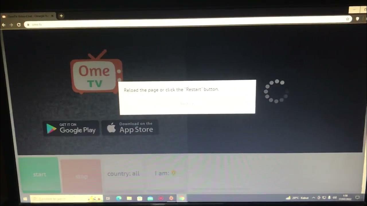 Ome tv Reload the page or click the “Restart” button. - YouTube