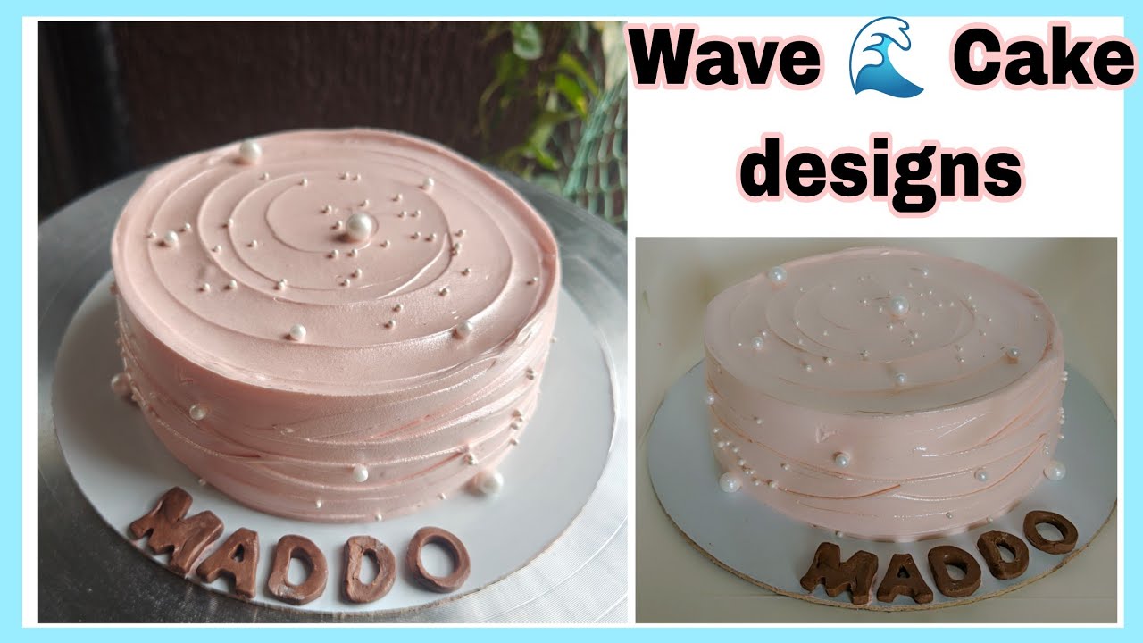 Wave effect cake🌊BEACH WAVE CAKE | Simple and Easy Hacks! Step-by-step ...