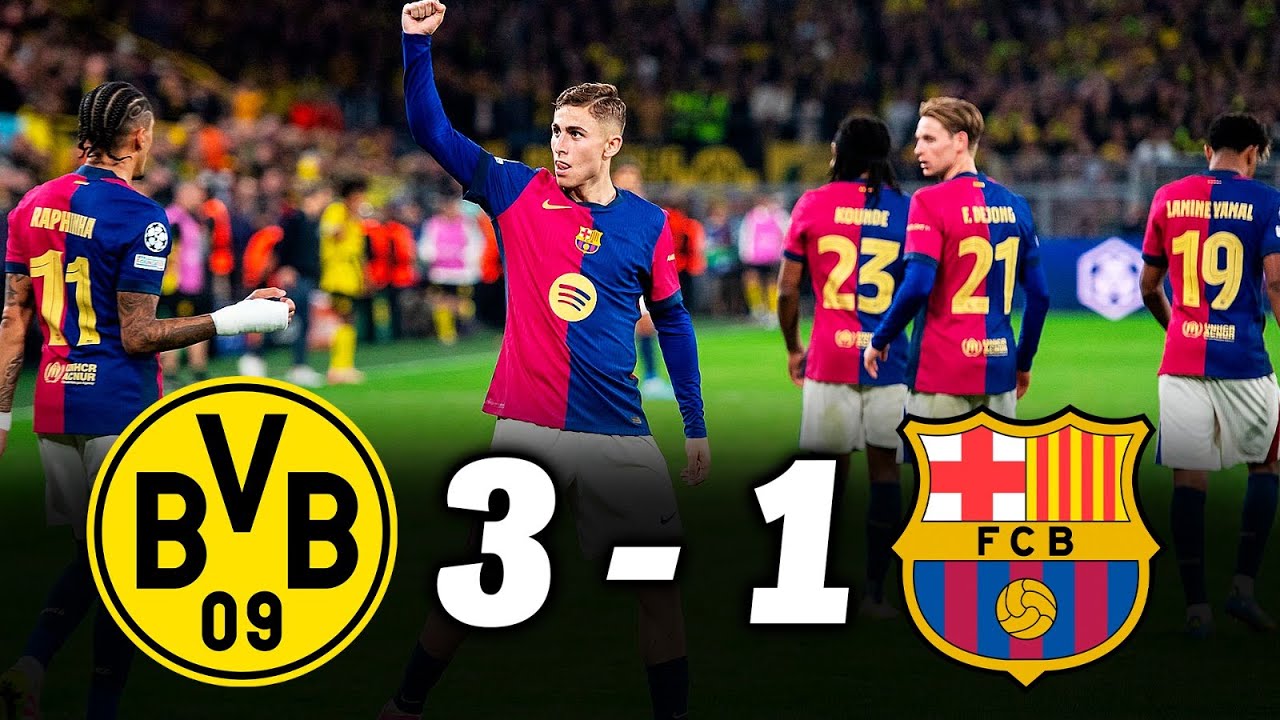 DORTMUND 3-1 BARCELONA BARÇA SURVIVES AND REACHES THE CHAMPIONS LEAGUE ...