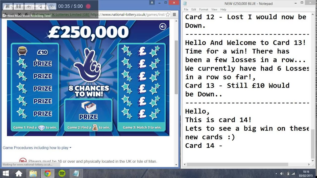New £250,000 Blue Instant Win Online Scratch Card #14 - YouTube