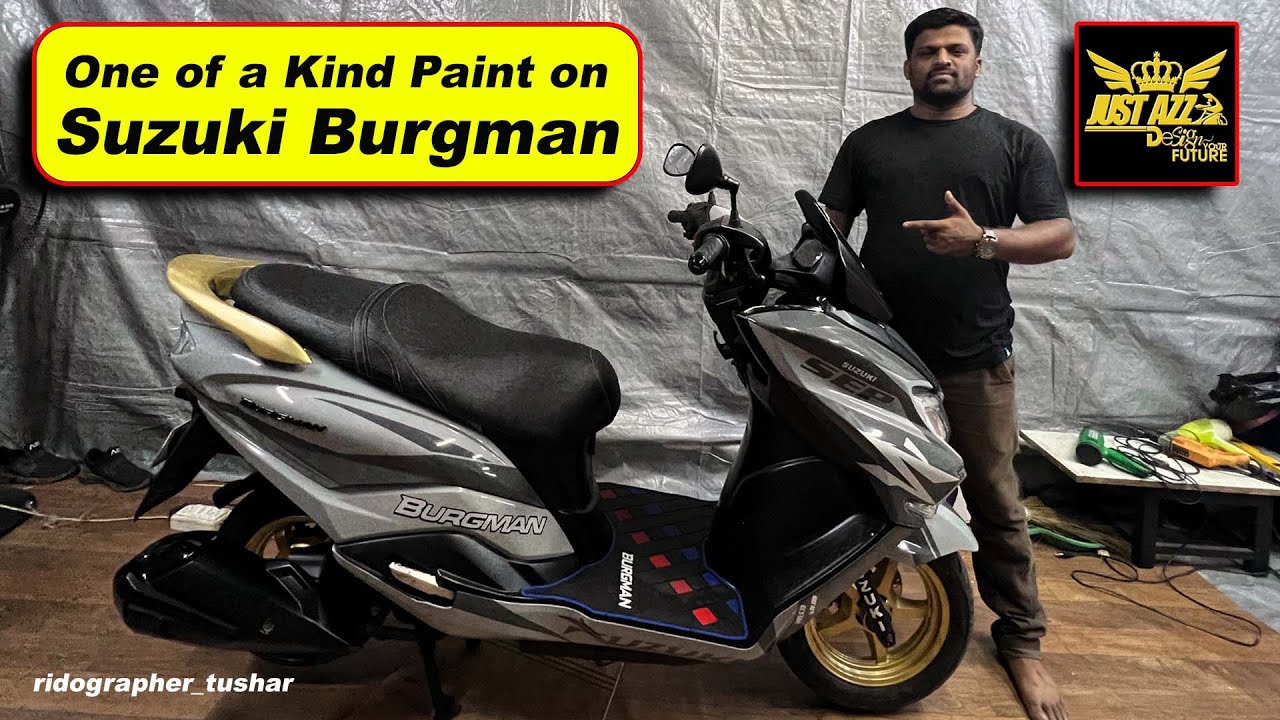 One of a Kind Paint on Suzuki Burgman | Nardo Grey | Paint done by Just ...