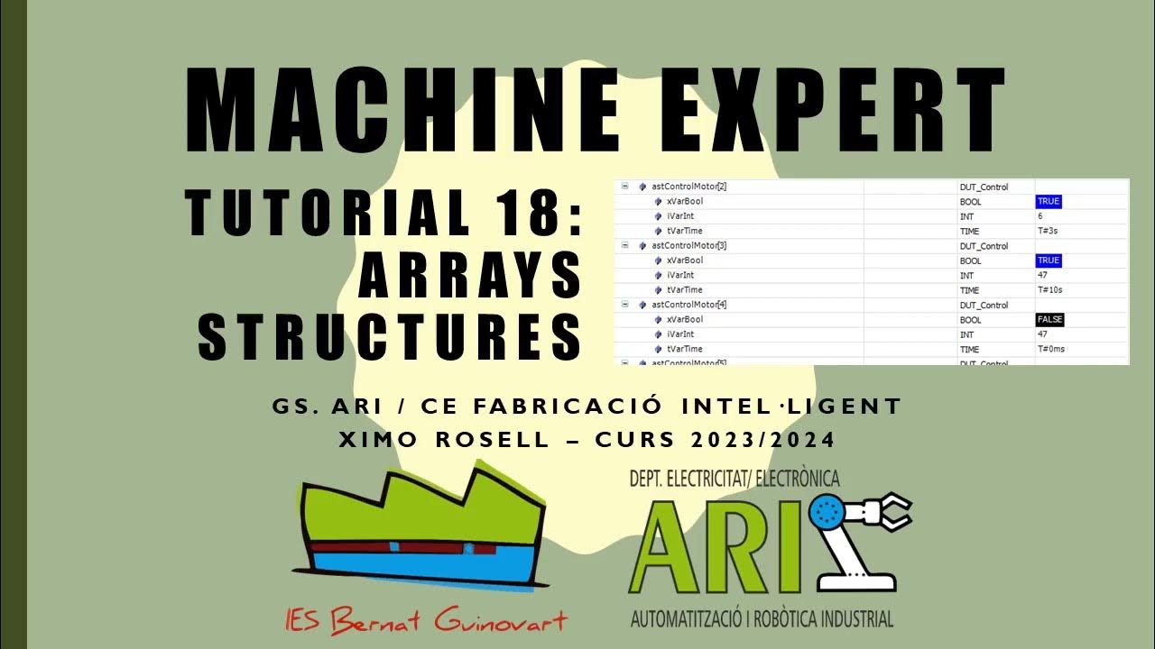 Schneider Machine Expert. Tutorial 18. Arrays d'estructures. - YouTube