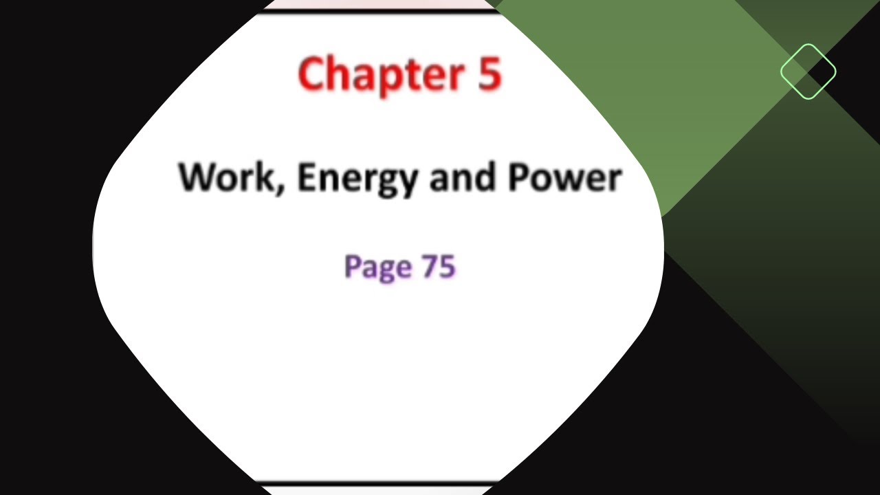 Energy and Power|| Ch.5|| Physics f4 - YouTube