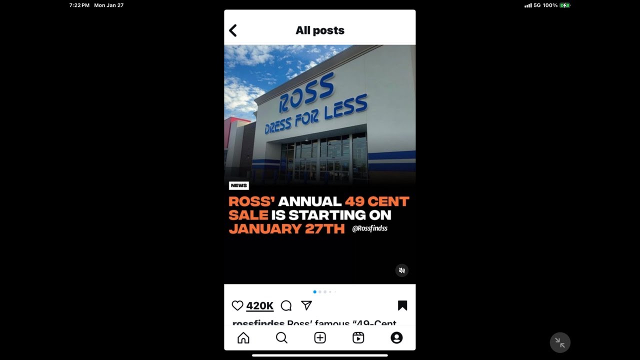 ROSS Annual 49 Cent Sale - YouTube