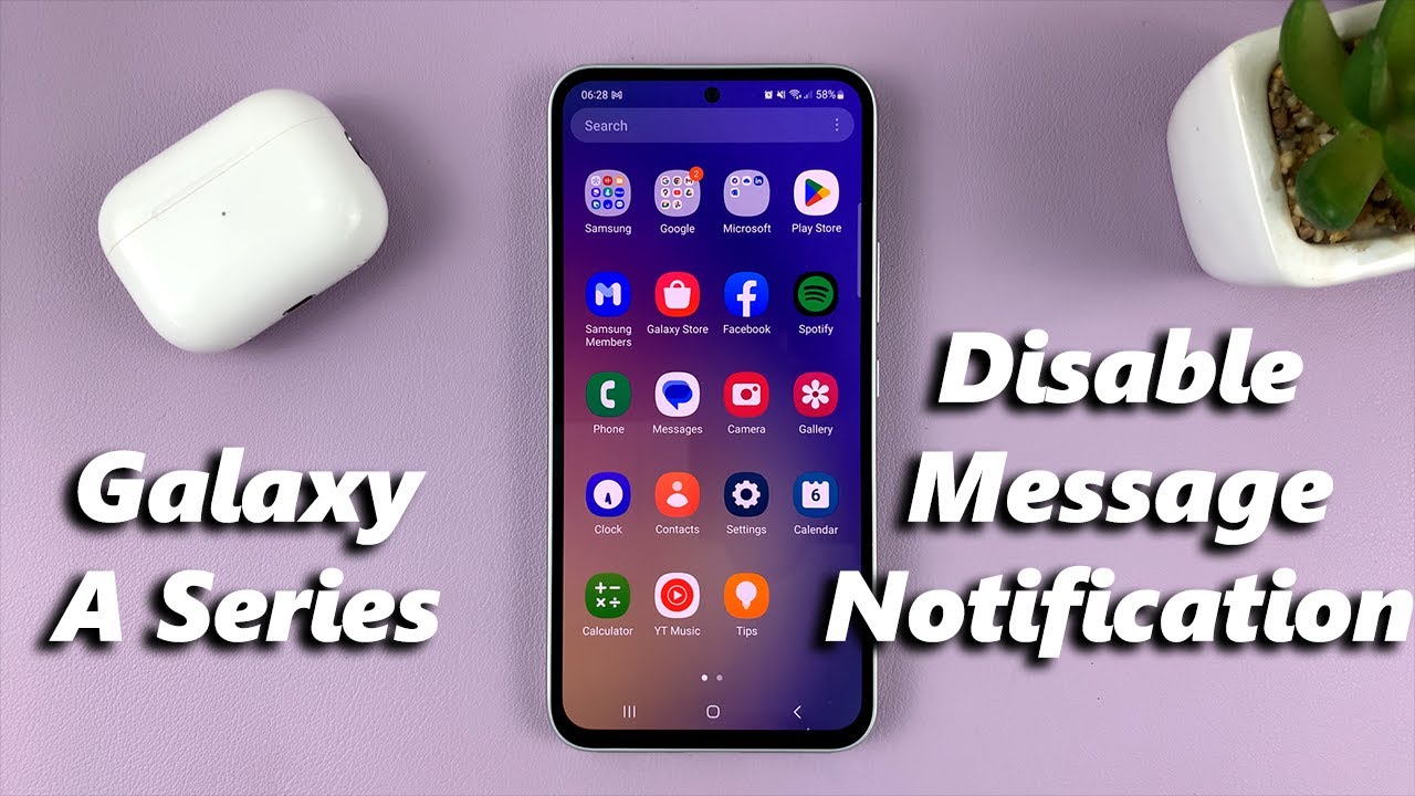 How To Disable Text Message Notifications On Samsung Galaxy A14/A24/A34 ...