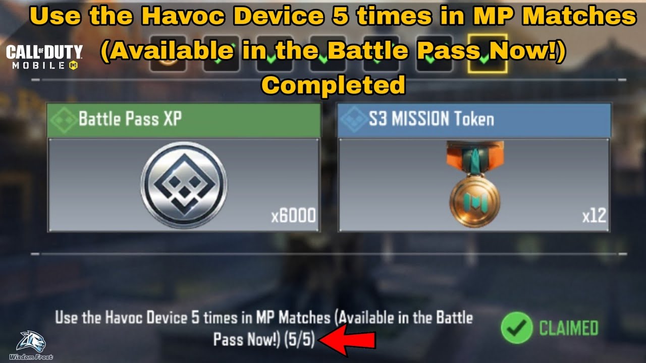Use the Havoc Device 5 times in MP Matches (Available in the Battle ...