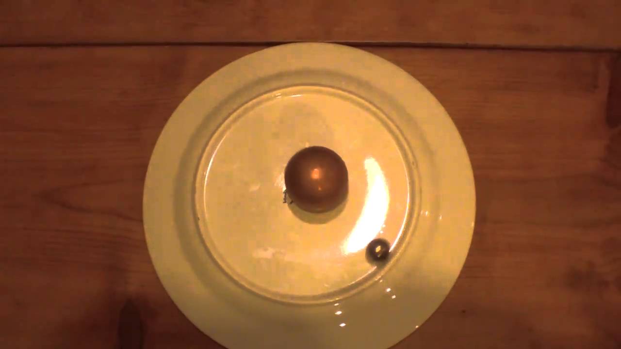 Spinning copper ball creates Eddie Current. - YouTube