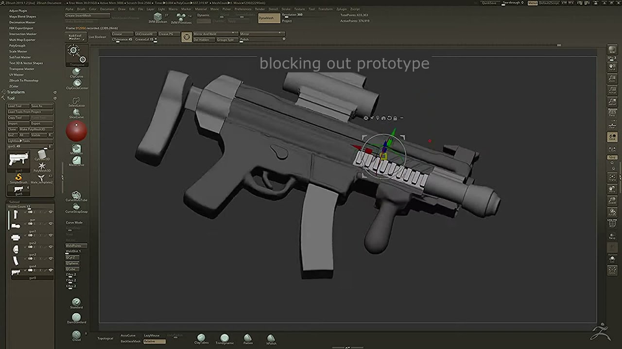 weapon modeling - YouTube