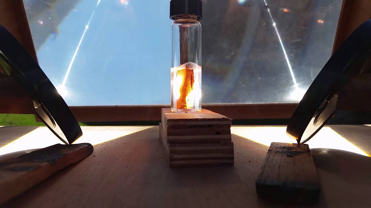 Boiling Water Successfully with Fresnel Lenses - YouTube