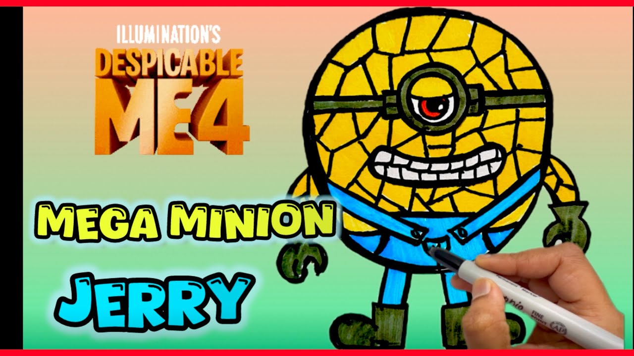 How to Draw Mega Minion Jerry | Despicable me 4 @Simply_art931 - YouTube