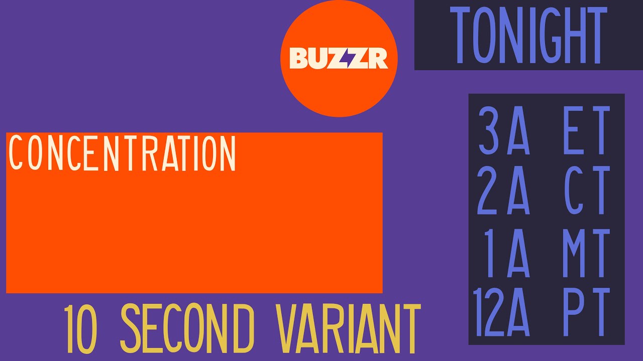 BUZZR Concentration Promo S Tonight at 3am (:10) - YouTube