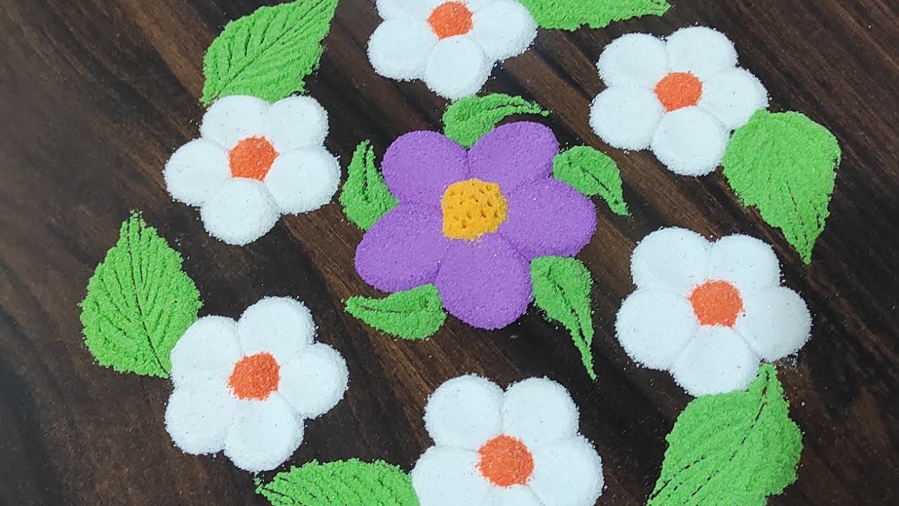 Small Rangoli Design. Easy Rangoli.. Simple Rangoli for Beginners ...