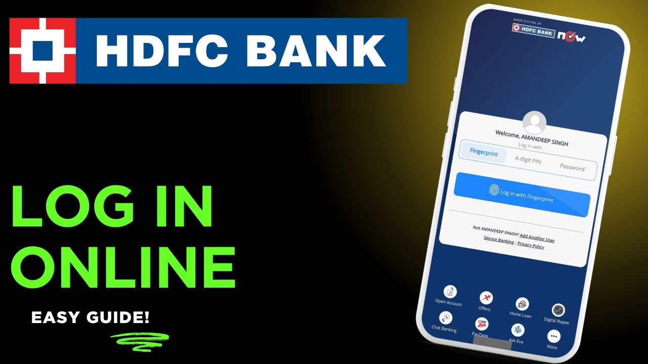 How to login to HDFC Bank online banking- India - YouTube