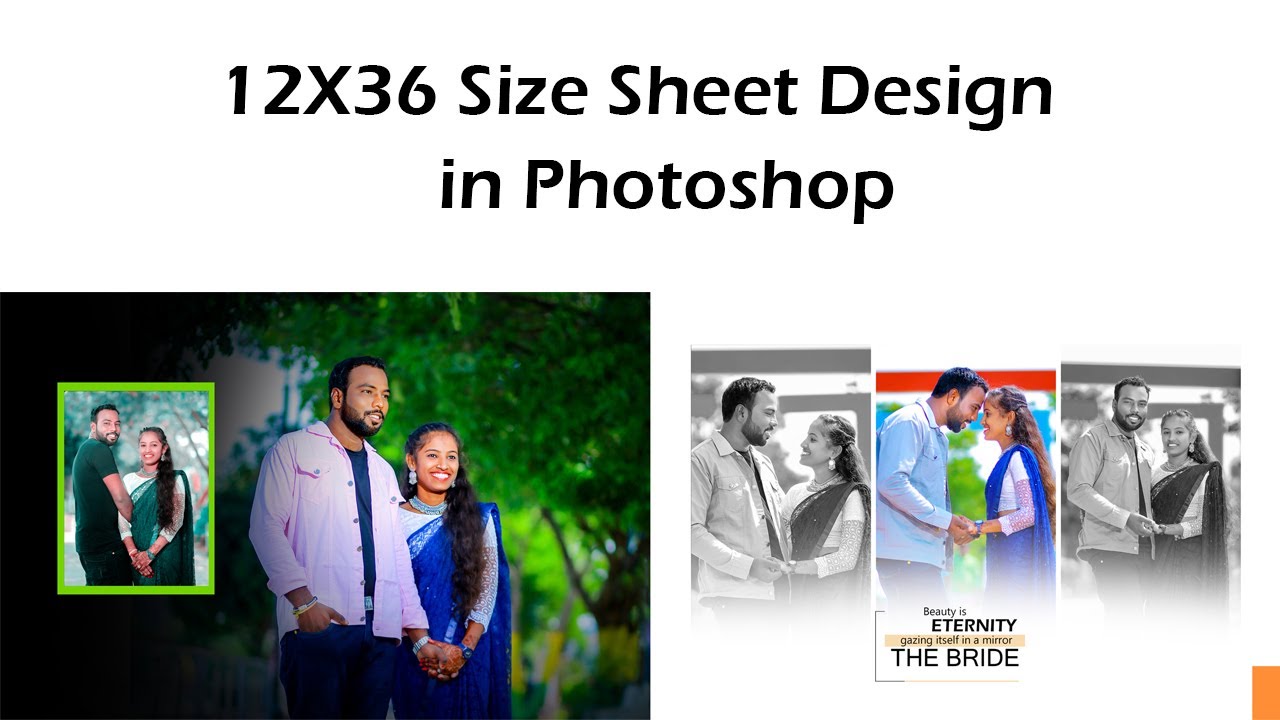 12x36 sheet design in photoshop - YouTube