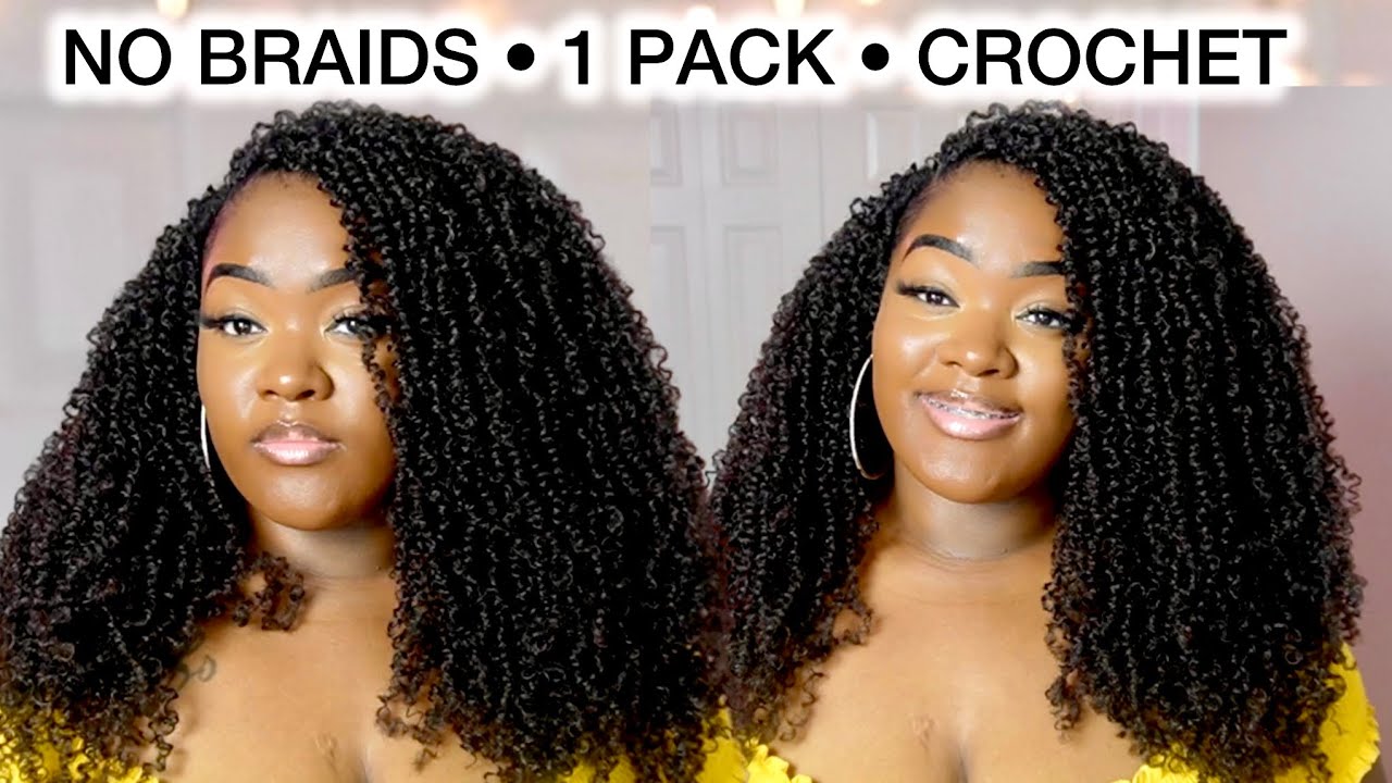 EASY *NO BRAIDS* 1 PACK CROCHET HAIRSTYLE | SUPER BEGINNER FRIENDLY ft ...