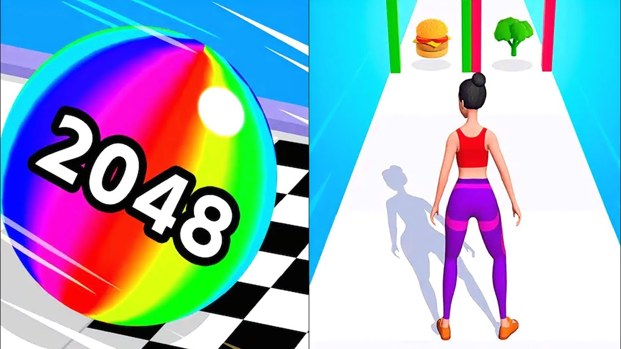 Ball Run 2048 vs Twerk Race 3D Games_All Levels Gameplay(iOS & android ...