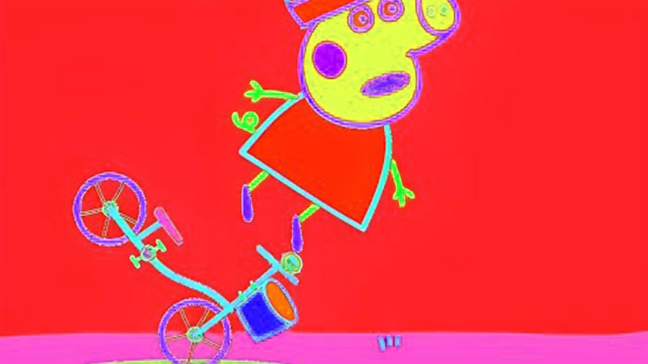 Peppa Pig Fall On Bicycle | Peppa Pig Video Different Effects - YouTube