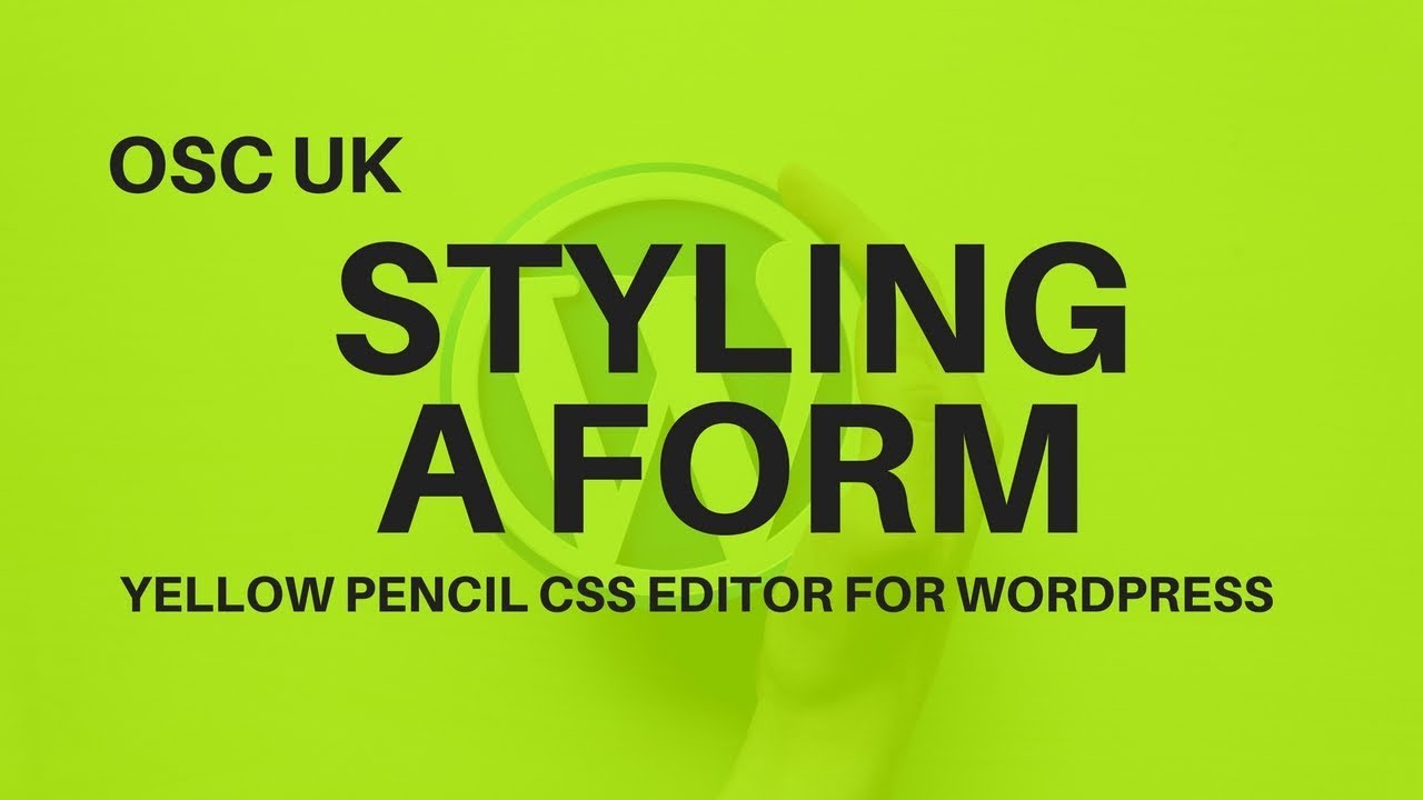Styling a Caldera forms in Wordpress using Yellow Pencil CSS editor - YouTube