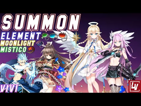 Epic Seven - SUMMON ELEMENT, MOONLIGHT & MÍSTICO ft VIVI!!!! - YouTube