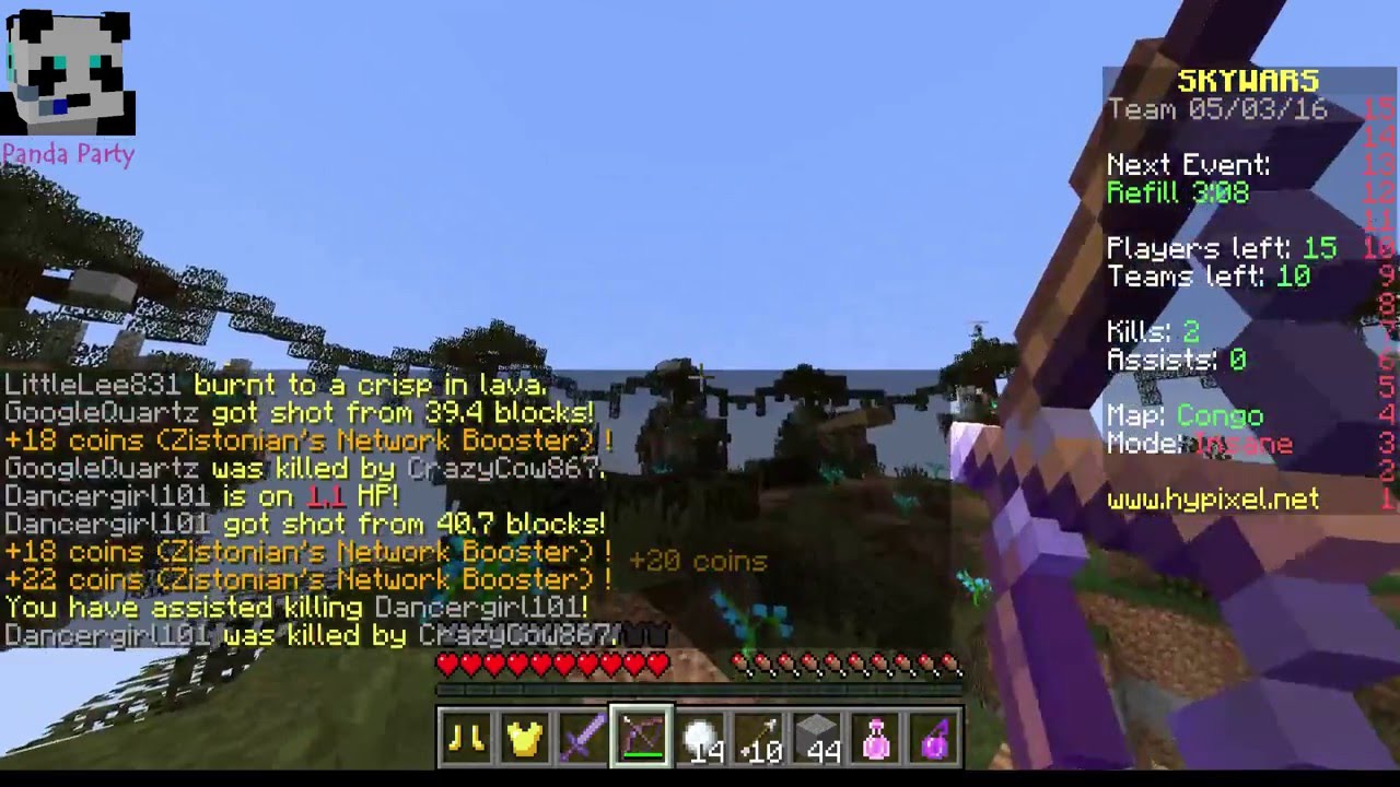 Panda Party - WOO - HOO | Skywars - YouTube