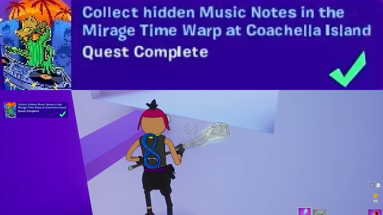 Collect hidden Music Notes in the Mirage Time Warp at Coachella Island ...