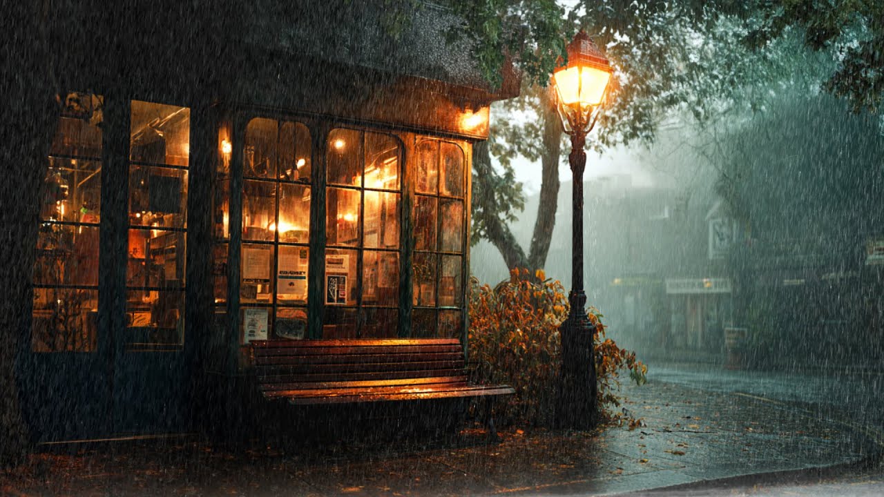 Cozy Street Corner in the Rain | Peaceful Ambience for Relaxation ...