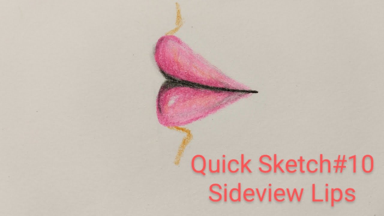 SKETCH #10 How to draw Sideview Lips #sketch #lips #drawlips #art #easy ...