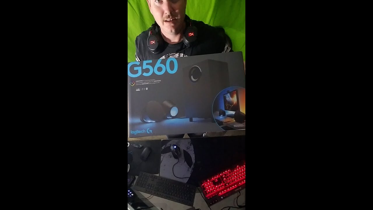 Logitech G560 speakers and sub woofer unboxing and setup. - YouTube