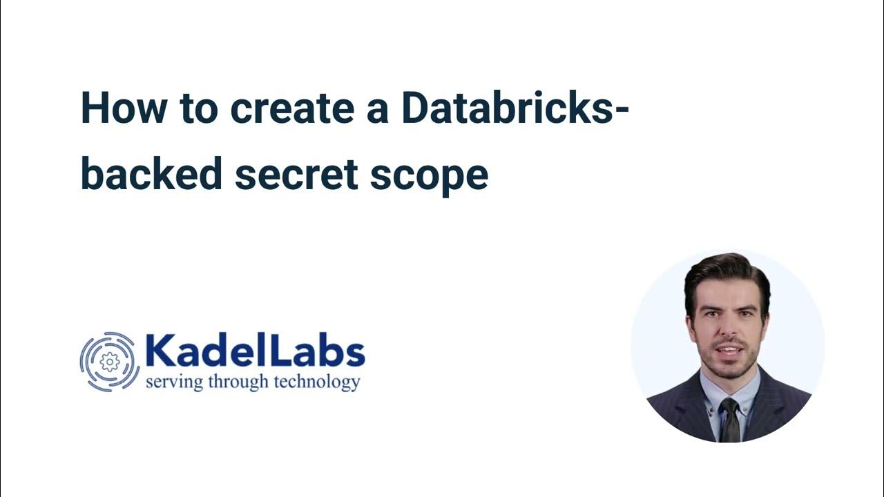 How To Create A Databricks Backed Secret Scope Youtube