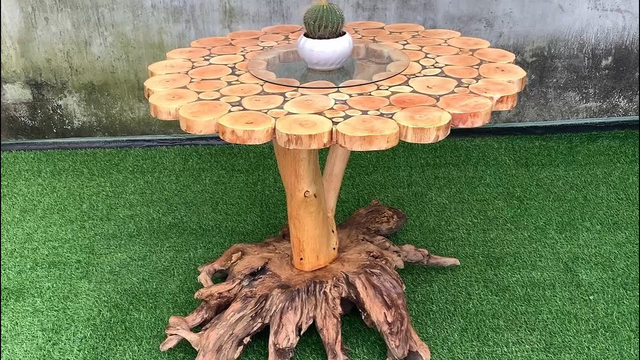 The Idea Of Reusing Discarded Tree Trunks Into Useful Garden Furniture ...