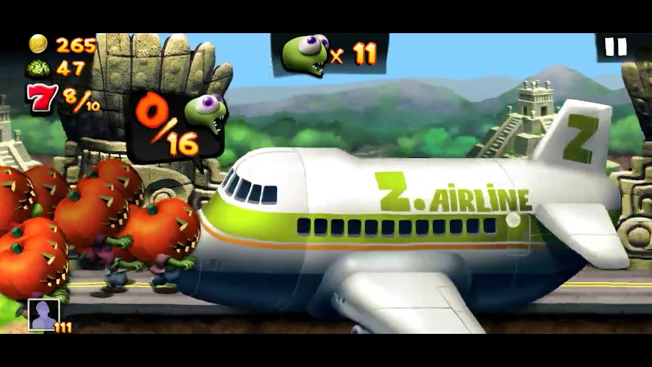 zombie labu spin angka 7 di game zombie tsunami - YouTube