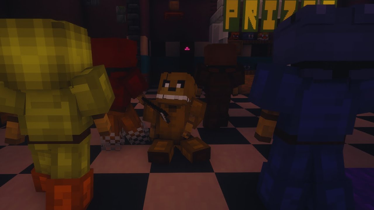 Five Nights At Freddy's - Minecraft Various scenes from the movie - YouTube