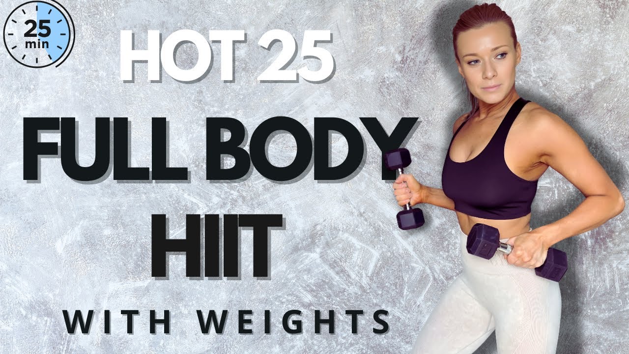25 Min Full Body HIIT with Dumbbells | Fat Burn + Build Muscle Workout ...