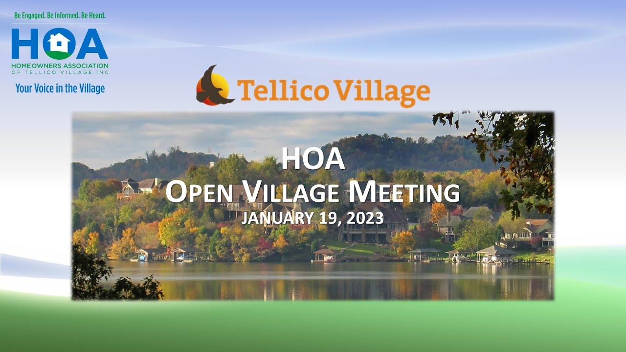 HOA Open Village Meeting 1.19.23 - YouTube