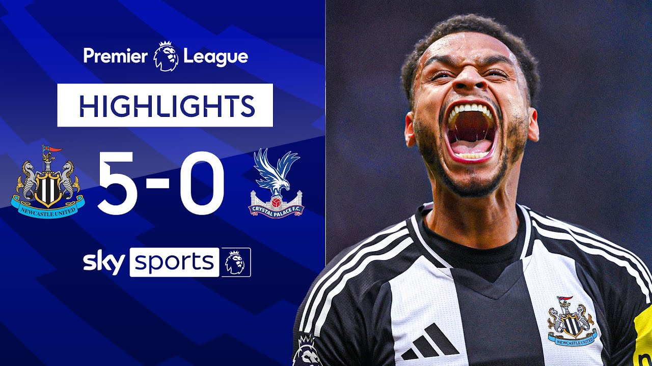 Murphy screamer as Magpies run riot | Newcastle 5-0 Crystal Palace ...