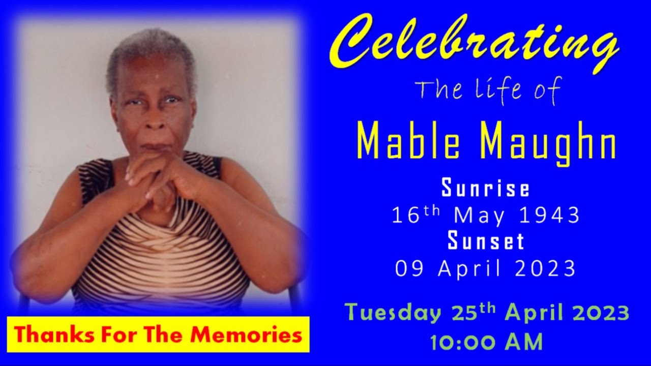 Funeral Service For Mable Maughn || Tuesday 25th April 2023 - YouTube