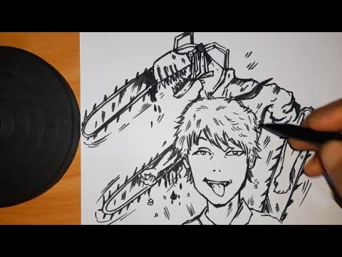 menggambar DENJI /CHAINSAW MAN,how to draw denji/chainsaw man step by ...