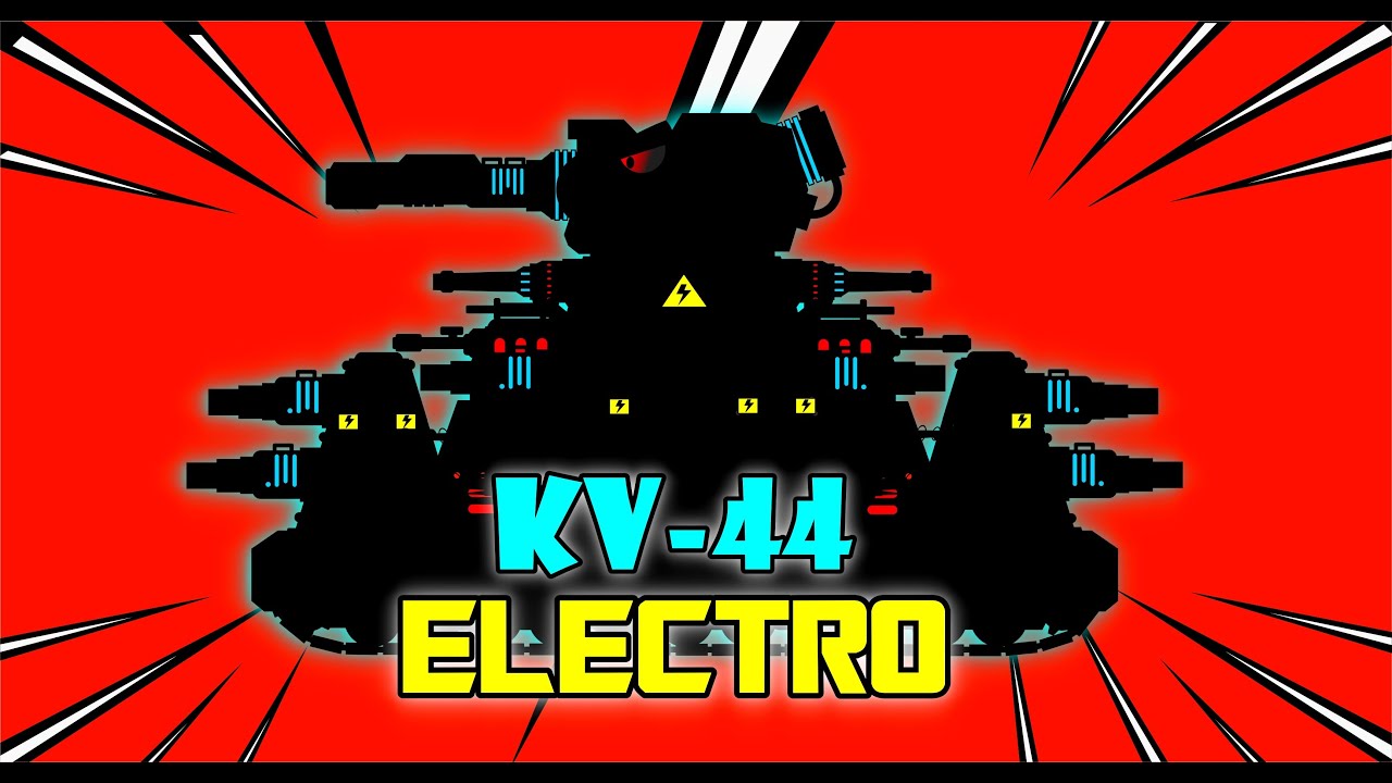 Drawing Cartoon Tank KV-44 Electro - Cartoons About Tanks - YouTube